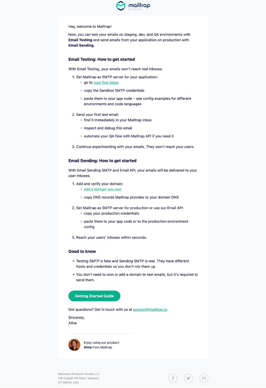 A Welcome Email That Activates Your Customers Is Real | Mailtrap Blog