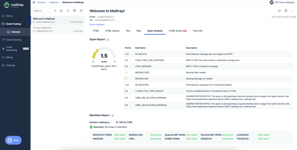SpamAssassin Score Explained | Mailtrap Blog