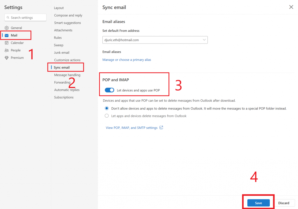 Come configurare l'SMTP di Outlook per l'invio di email